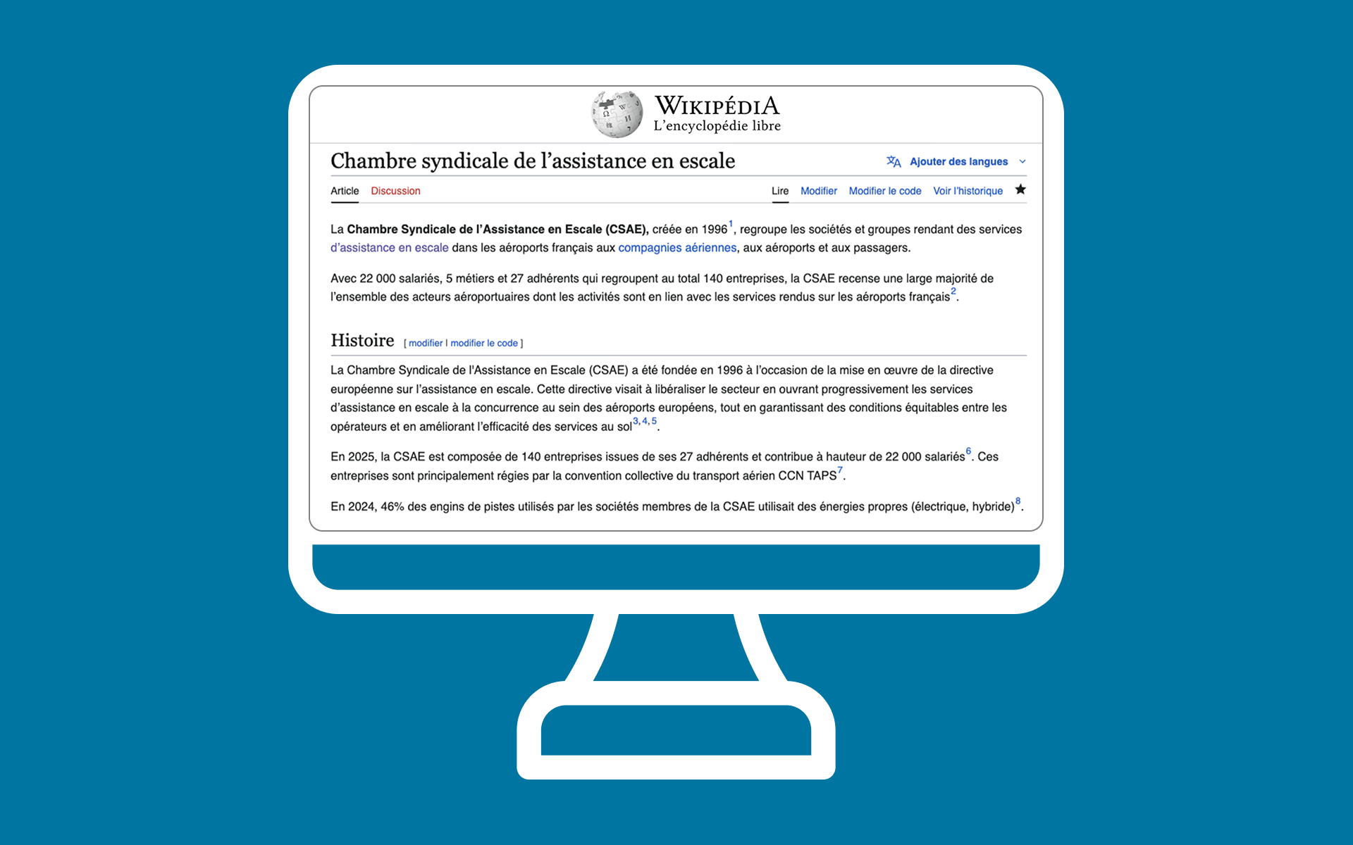 Découvrez-nous sur Wikipédia - CSAE
